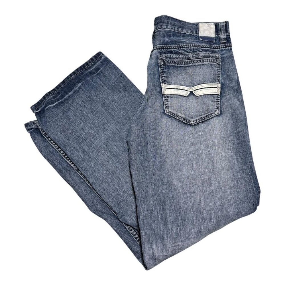 2000s Helix 100% Cotton Loose Fit Straight Leg Blue J… - Gem